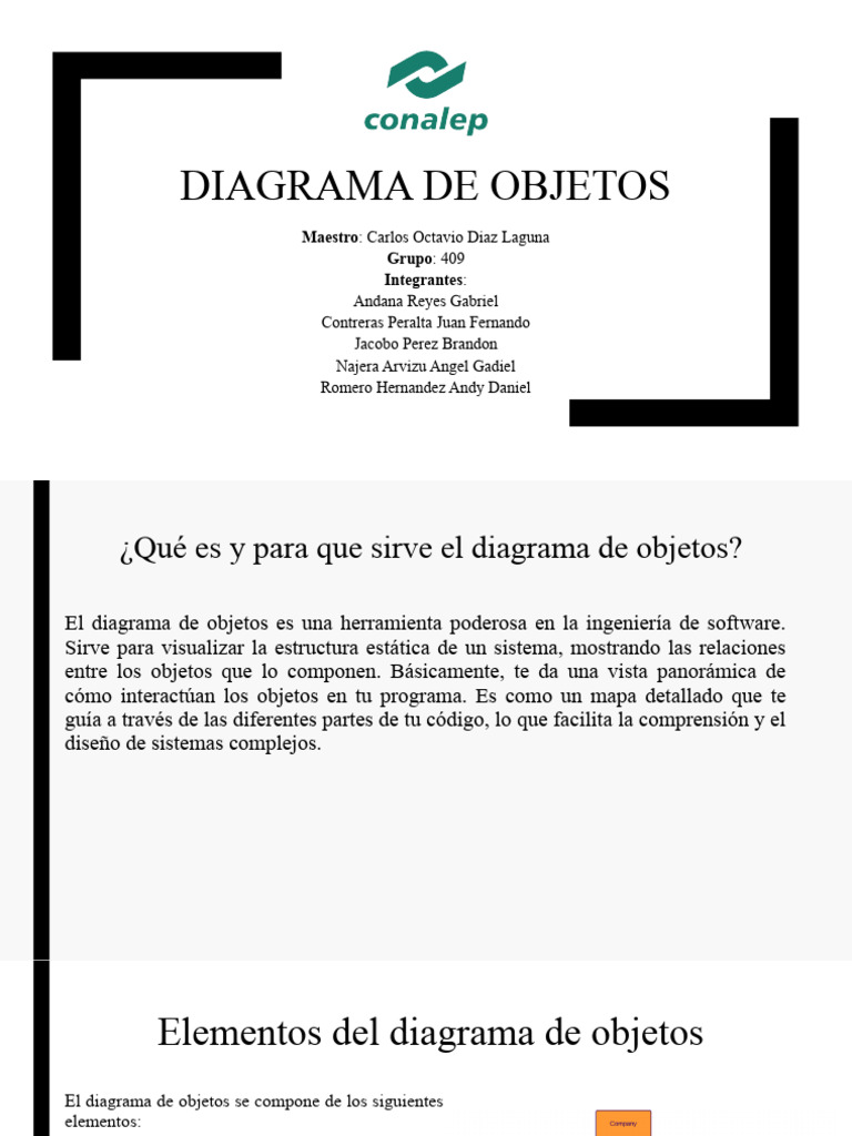 Presentacion Diagrama de Objetos 409 | PDF
