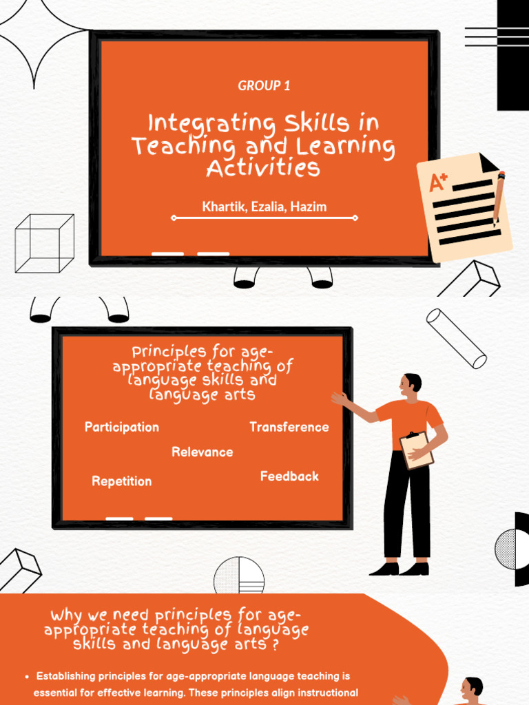 Group 1 Integrating Skills in Teaching and Learning Activities | PDF | Speed Reading | Learning