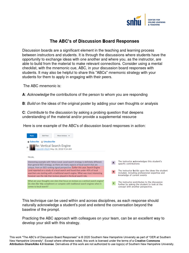 ABCs of Discussion | PDF
