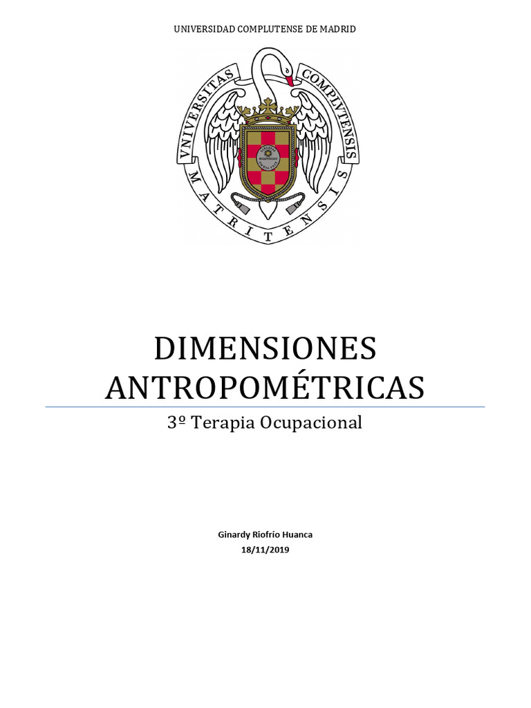 Ejercicio - Dimensiones Antropométricas | PDF | Codo | Sistema musculoesquelético