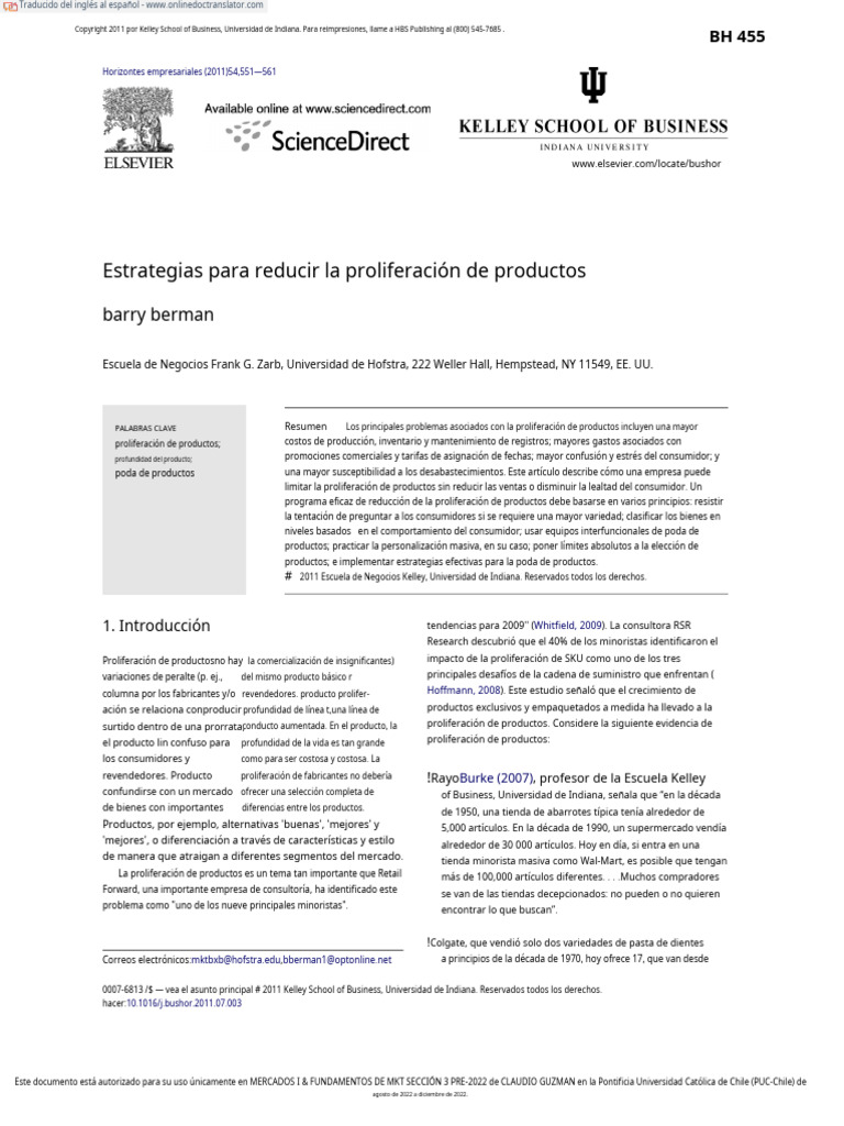 Strategies To Reduce Product Proliferation - Es | PDF