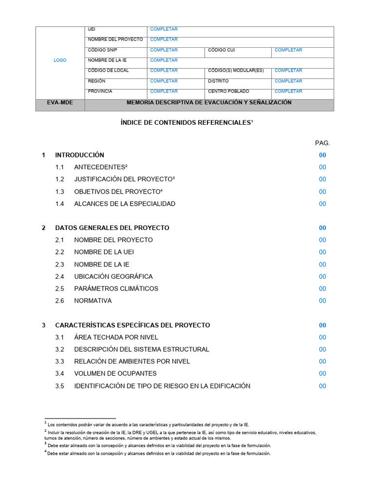 01 ARQ 2 Modelo Referencial de Memoria Descriptiva | PDF