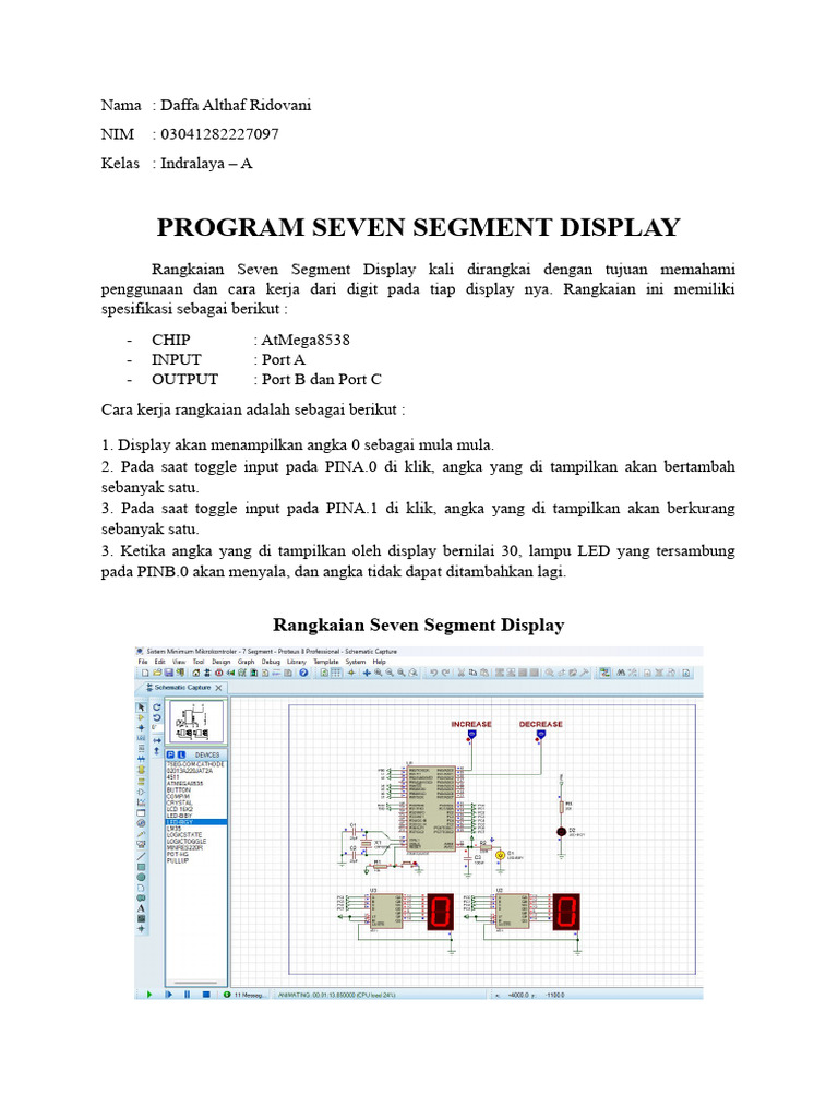 Mikrokontroller AtMega 8535 - Seven Segment Display | PDF