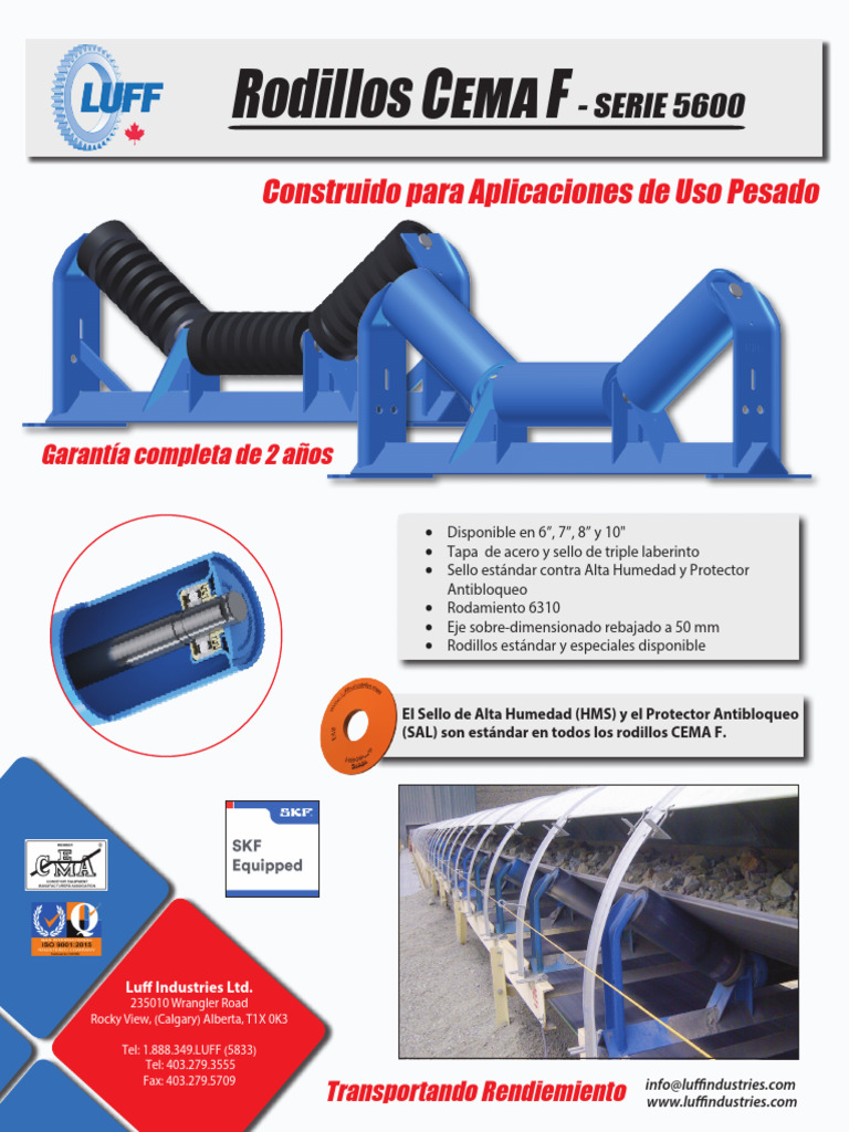 Rodillos CEMA F: Rendimiento y Durabilidad | PDF