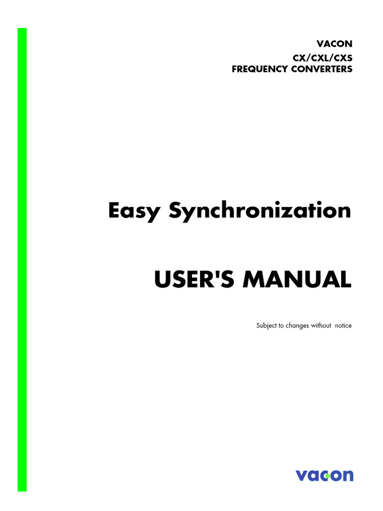 Easy Synchronization: User'S Manual | PDF | Frequency | Hertz