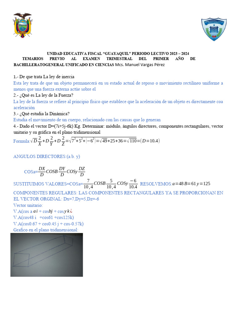TEMARIOS Trimestrales Resueltos Fisica | Descargar gratis PDF | Fuerza ...
