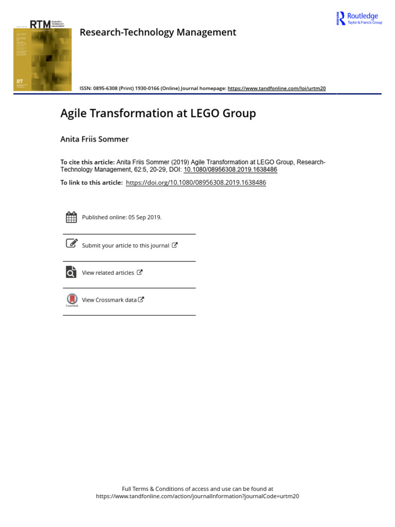 Agile Transformation Lego Group | PDF | Agile Software Development ...