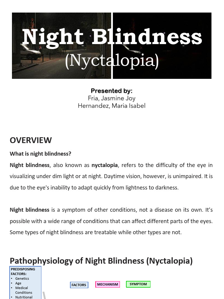 Nyctalopia Overview | PDF