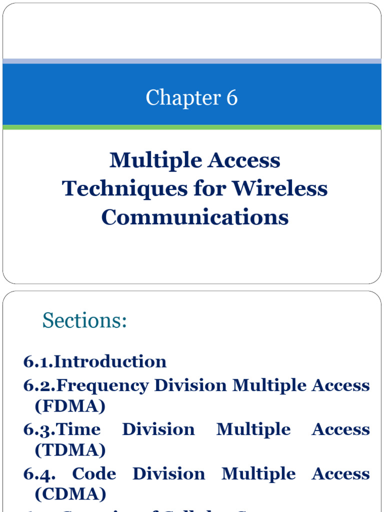 Chapter 6 | PDF | Channel Access Method | Duplex (Telecommunications)