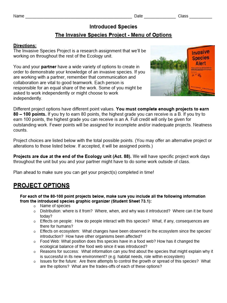 Invasive Species Project | Download Free PDF | Invasive Species | Chart