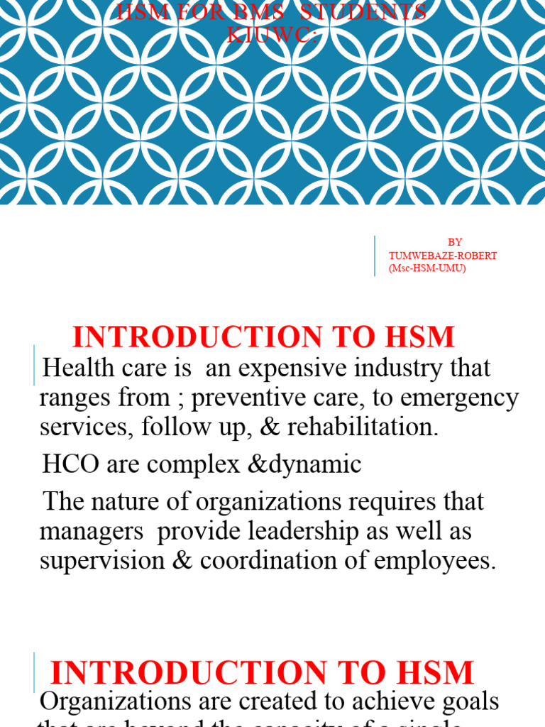 HSM For BMS Students Kiu-Wc | PDF
