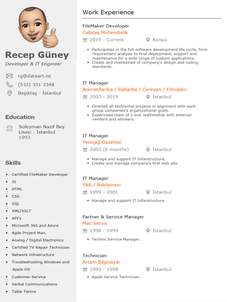 Recep Guney | PDF | File Maker | Software Development