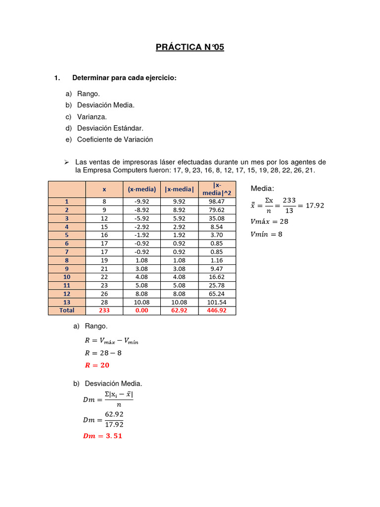 Práctica Dirigida 05 | PDF