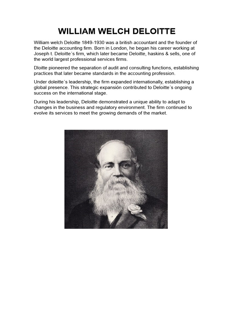 William Welch Deloitte | PDF | Law