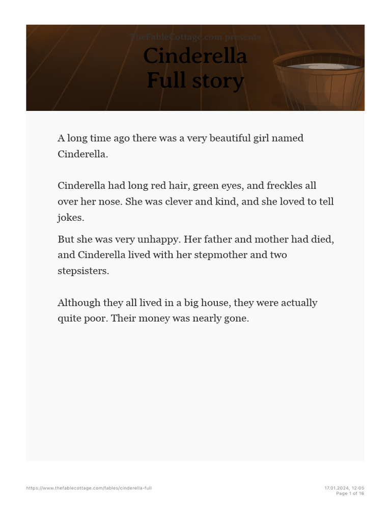 Cinderella Text Audio Pdf Cinderella