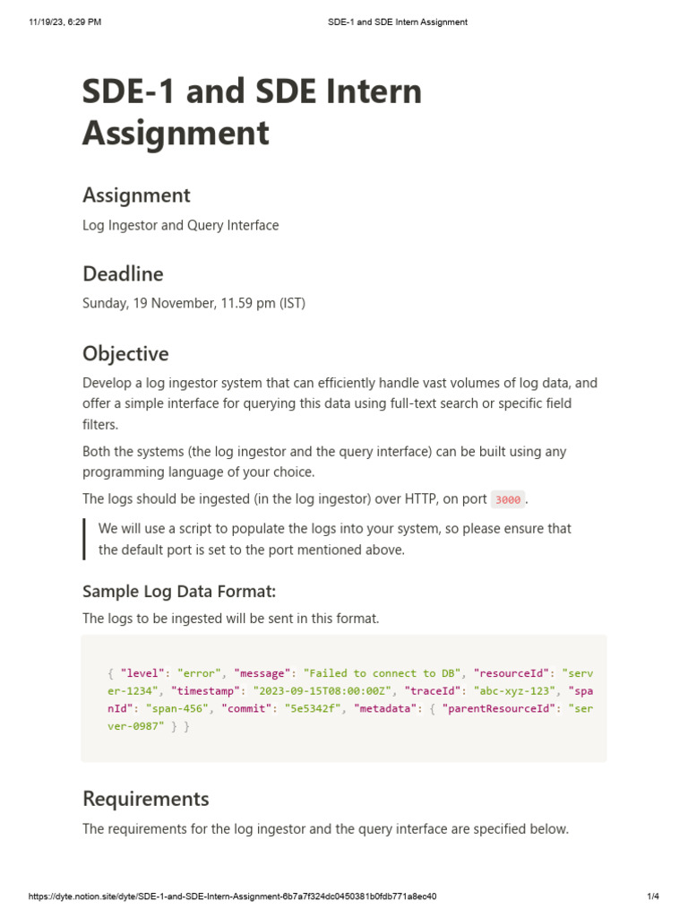 SDE-1 and SDE Intern Assignment | PDF | Usability | Information Retrieval