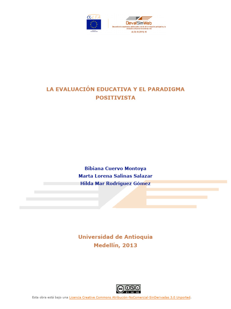 La Evaluación Educativa y El Paradigma Positivista | PDF | Positivismo | Paradigma