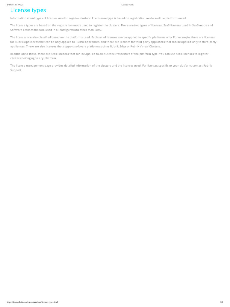 License Types | PDF