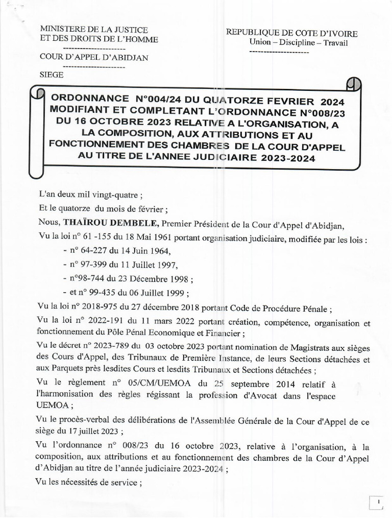 CA Ordonnance 004 24 | PDF