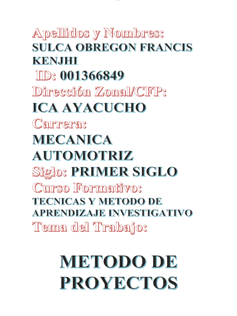 Trabajo Final Del Curso Siglo 1 | PDF | Aprendizaje | Planificación