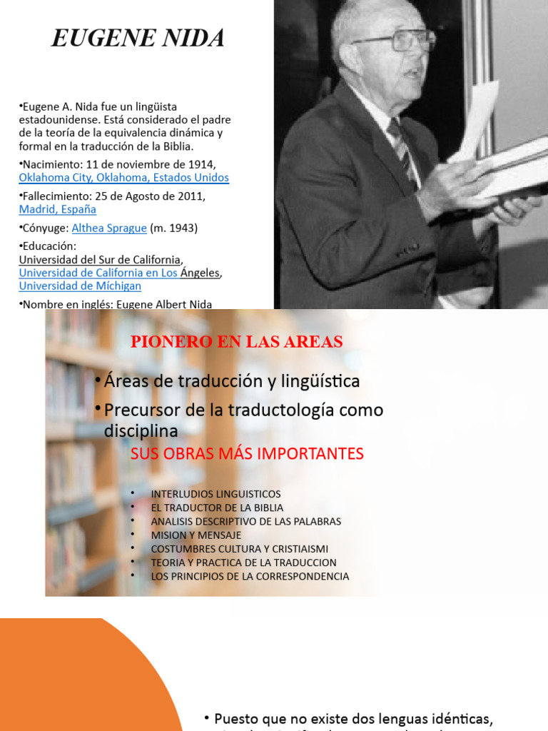 Eugene Nida | PDF | Traducciones | Comunicación humana