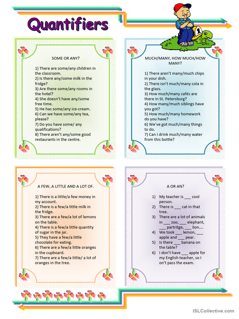 Advanced Quantifiers Exercises PDF | PDF