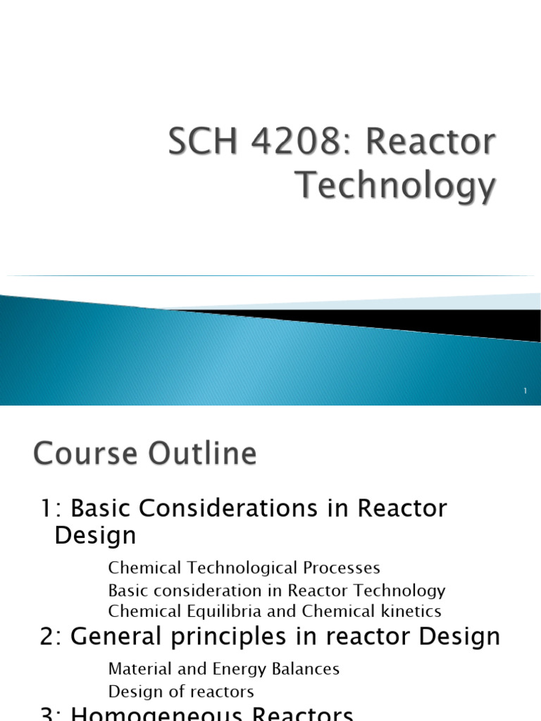 01 - Basic Considerations in Reactor Design | PDF | Chemical Reactor ...