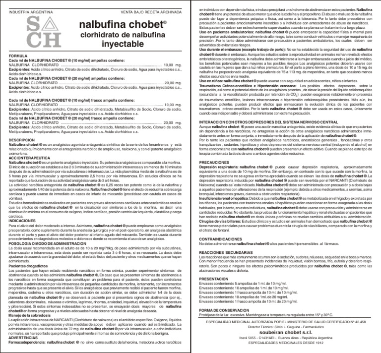 02nalbufina Iny | PDF | Naloxona | Despachador de drogas
