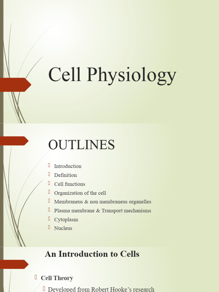 Cell Physiology | PDF | Science & Mathematics