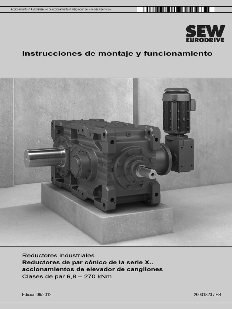 SEW Reductores Montaje y Funcionamiento | PDF | Tecnología
