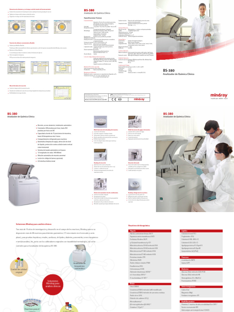 Mindray BS 380 | PDF | Química | Especialidades Medicas