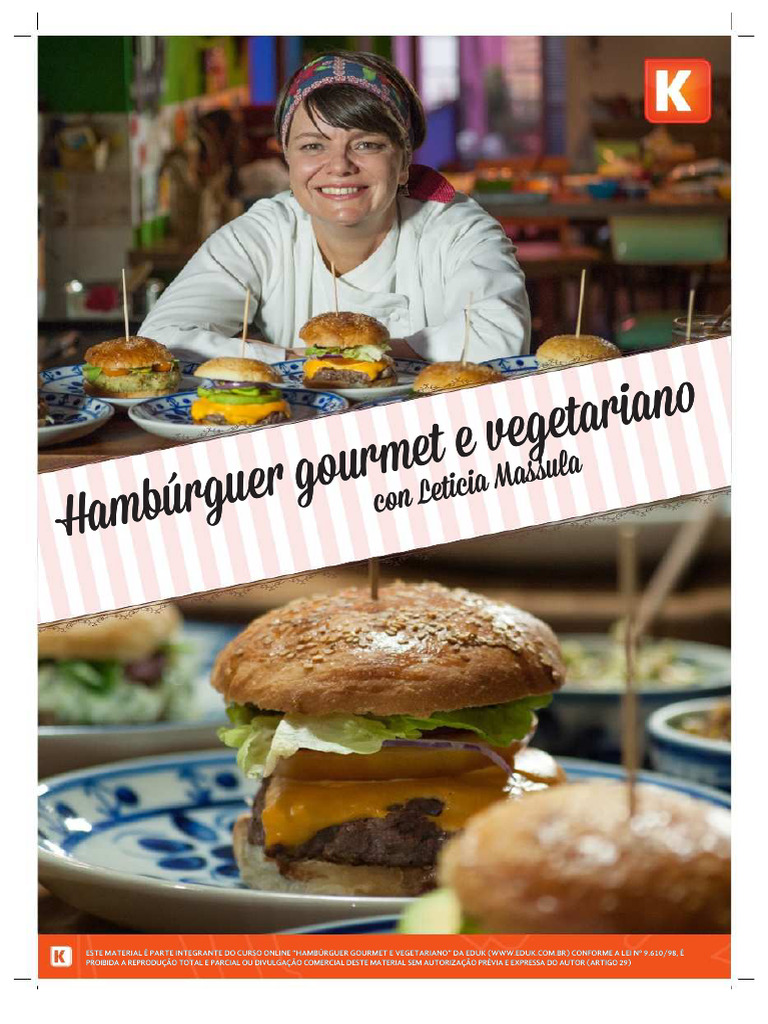 Apostila Hamburger Gourmet e Vegetariano | PDF | Mostarda (condimento) | Pães