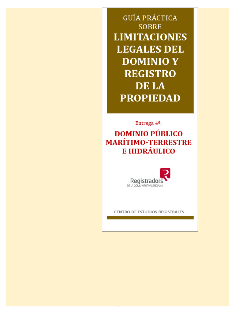 Guia Dominio Publico Martimo Terrestre e Hidraulico 2 | PDF | Propiedad ...