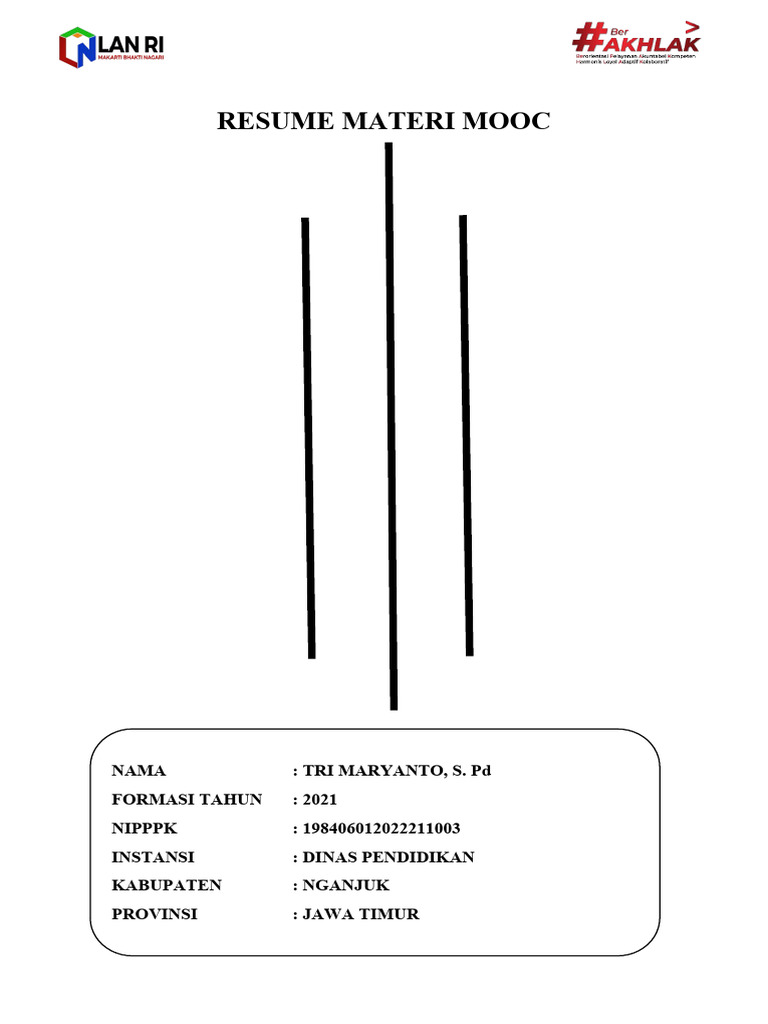 RESUME MOOC P3K TRI MARYANTO, S.PD | PDF | Ilmu Sosial