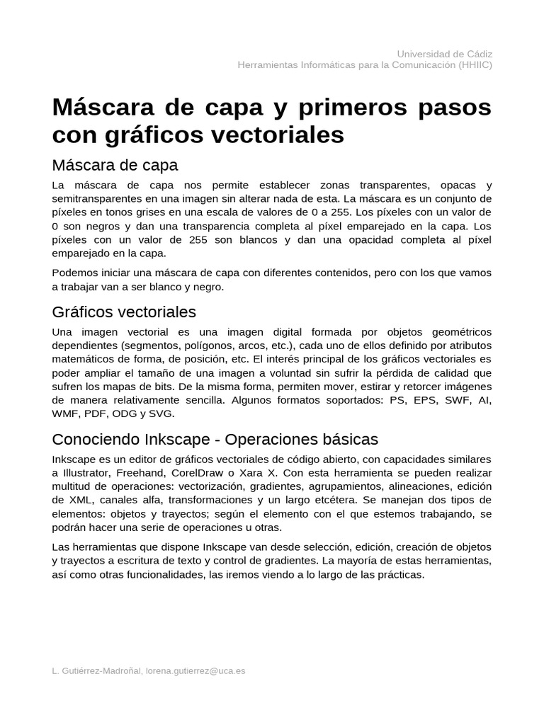 Máscaras de capa y gráficos vectoriales | PDF