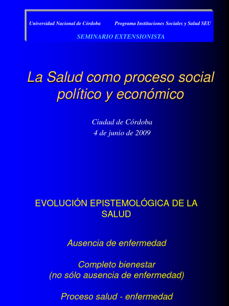 La Salud Como Proceso Social | PDF | Bienestar | Mente