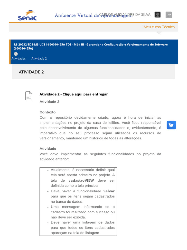 Atividade 2 - RS-20232-TDS-M3-UC11-660010455A TDS - Mód .. | PDF | Programas | Bancos de dados