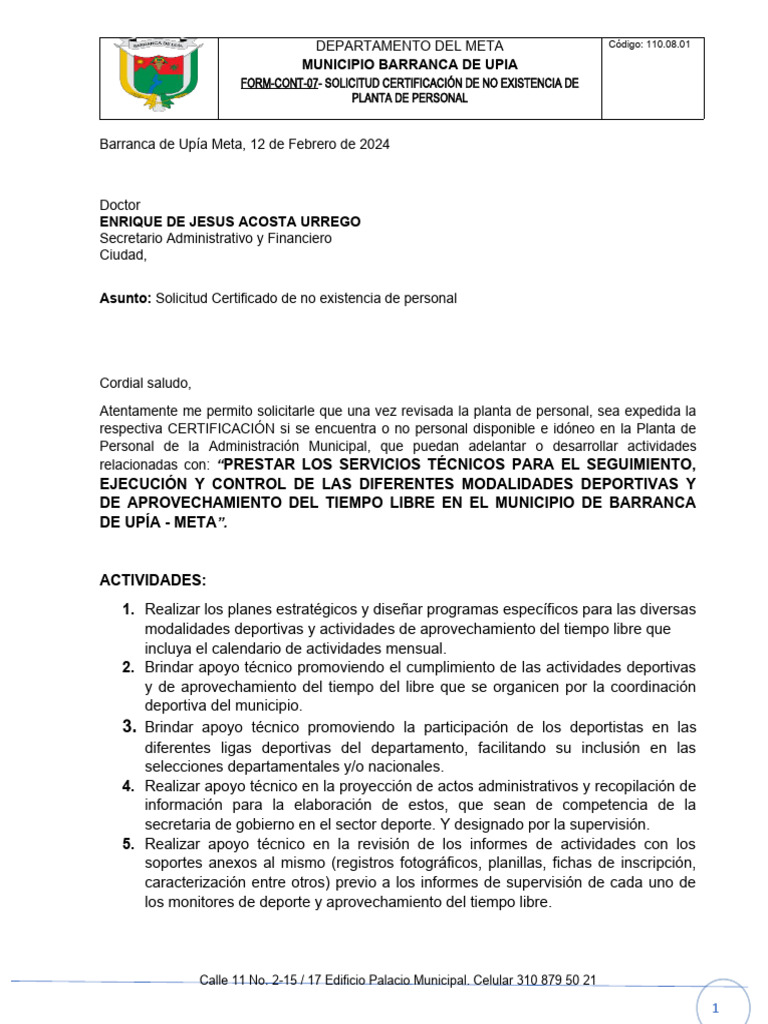 Form-Cont-07-Solicitud Certificación de No Existencia de Planta de ...