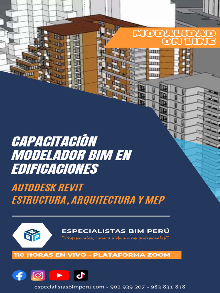 Brochure Modelador Bim en Edificaciones - g41 | PDF | Autodesk Revit | Software de la aplicacion