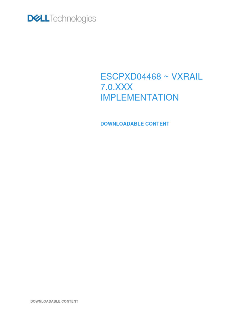 VxRail 7.0.XXX Implementation | PDF | Ip Address | Computer Network