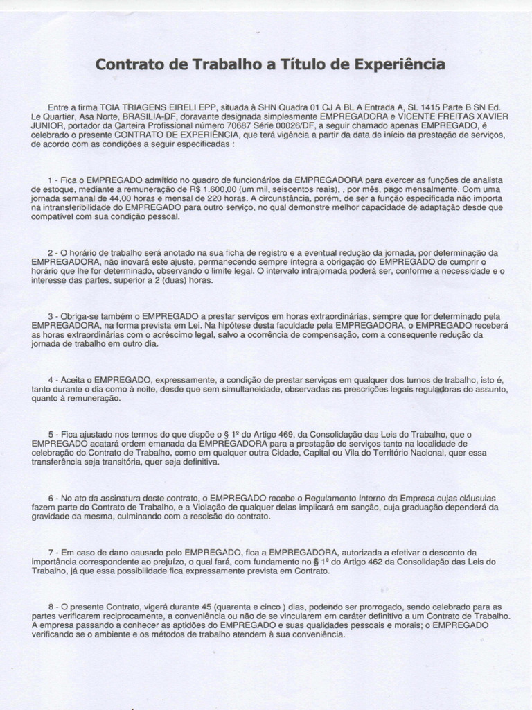 Termo de Trabalho 1 | PDF