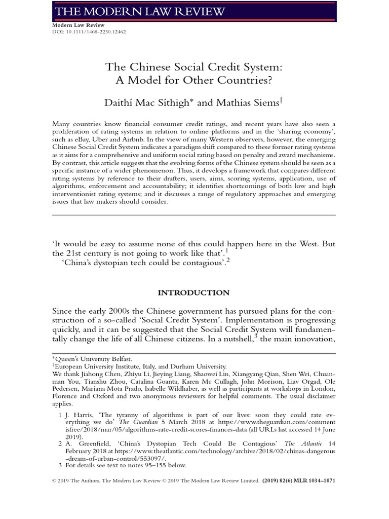 China's Social Credit System Explained | PDF