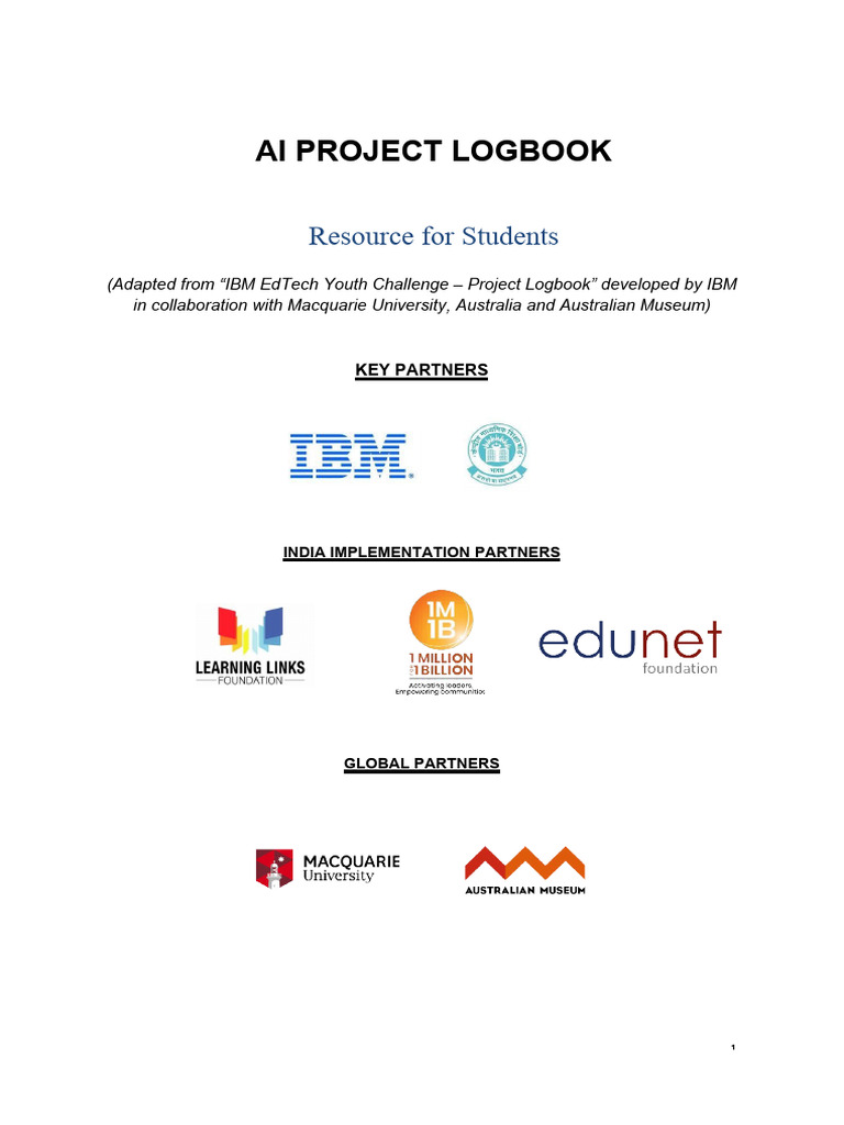 Ai Project Logbook: Resource For Students | PDF | Artificial ...