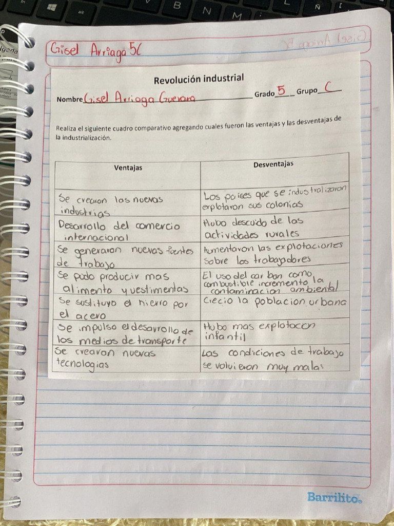 Tarea 2 Revolución Industrial Gisel Arriaga 5C | PDF