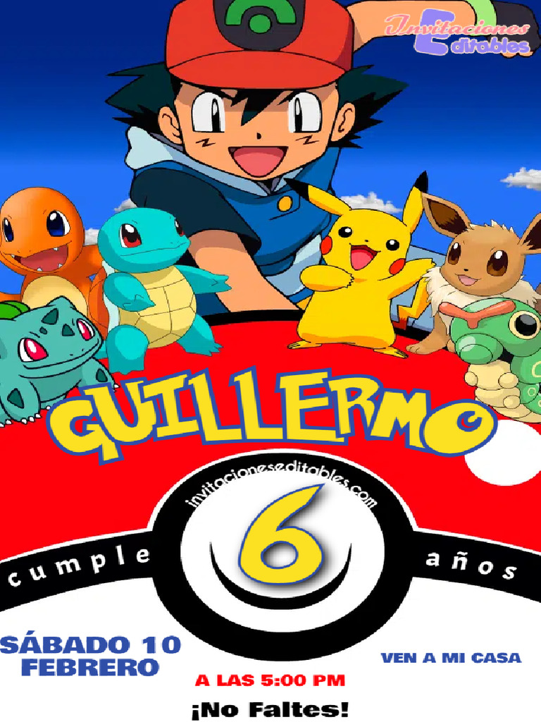 Invitación de Pokémon 01 | PDF