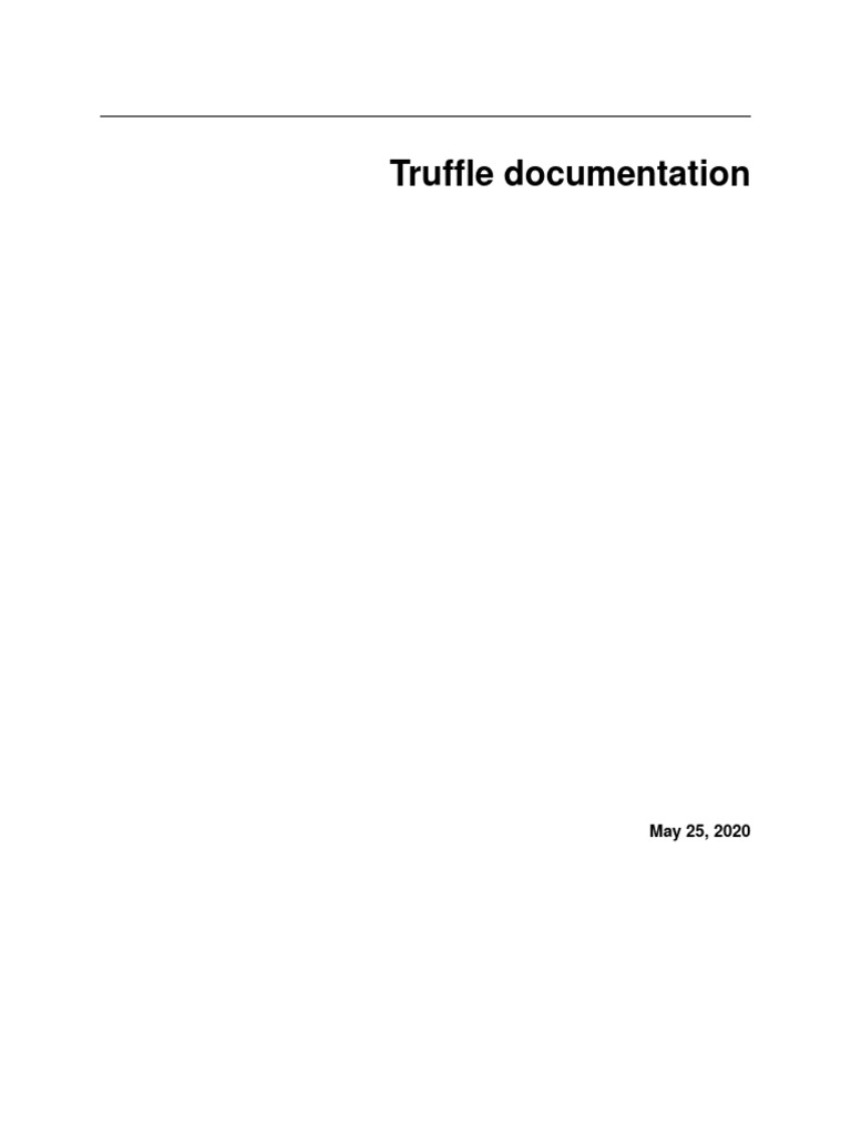 Truffle Documentation | Download Free PDF | Command Line Interface ... Truffle Documentation | Download Free PDF | Command Line Interface ...