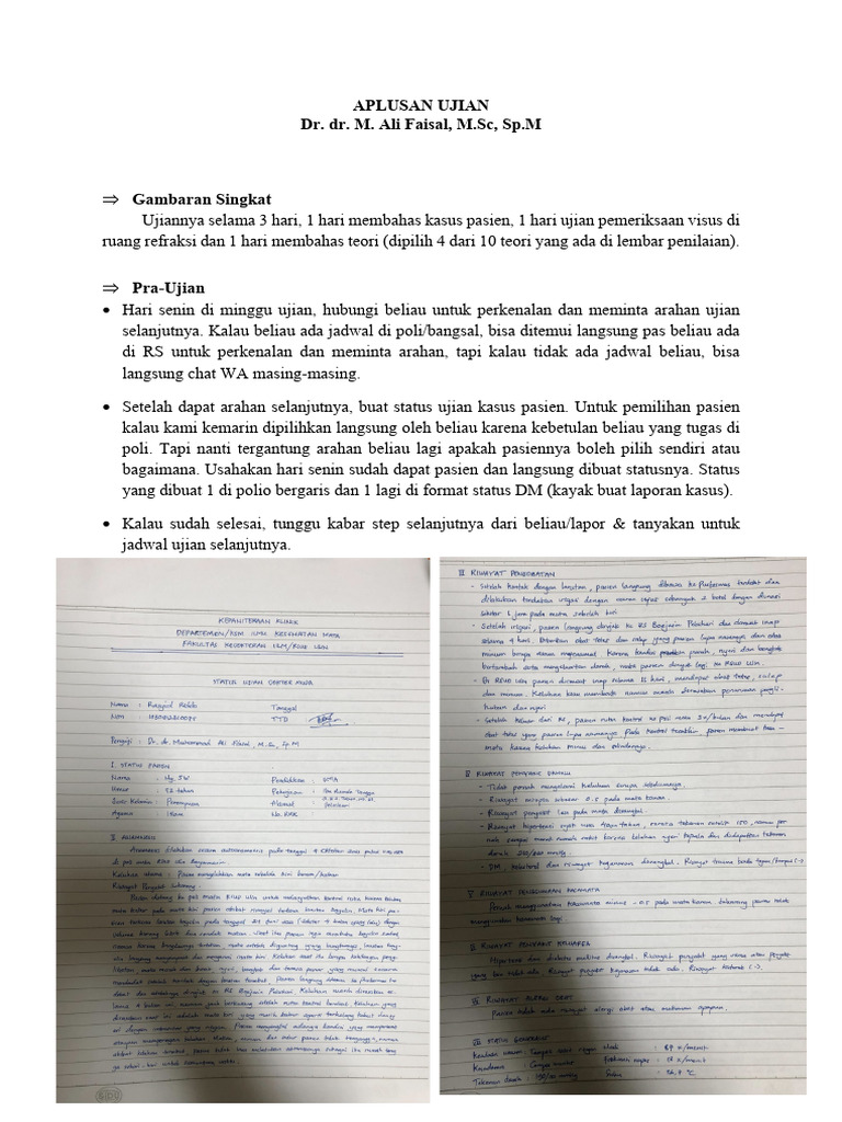 APLUSAN UJIAN MATA Dr. Ali | PDF