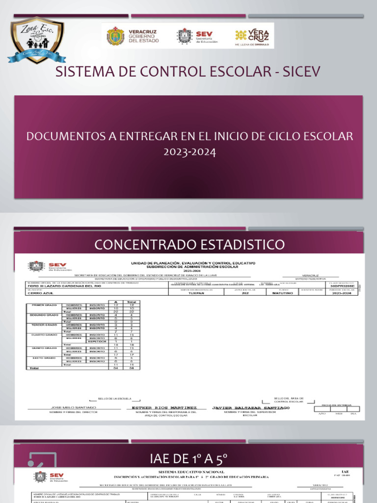 Sistema de Control Escolar - Sicev | PDF