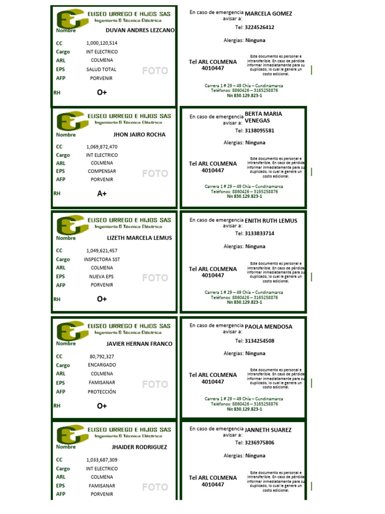 Formato Carnets | PDF