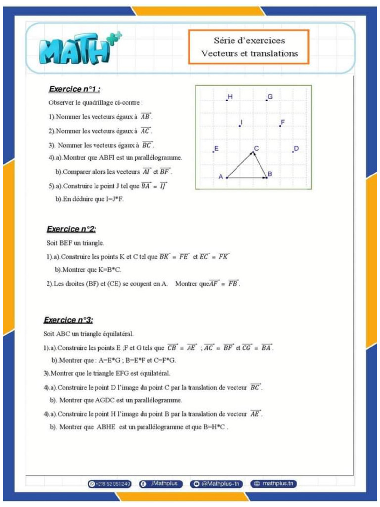 Exercice Vecteur | PDF